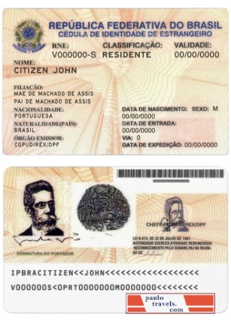 Brazil residence permit PSD template - psdstores