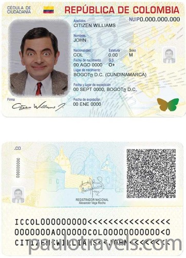 Colombia ID card template in PSD format, fully editable 2020-present ...