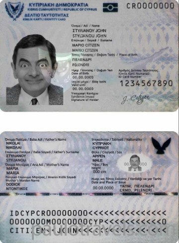 Cyprus ID card PSD template - psdstores